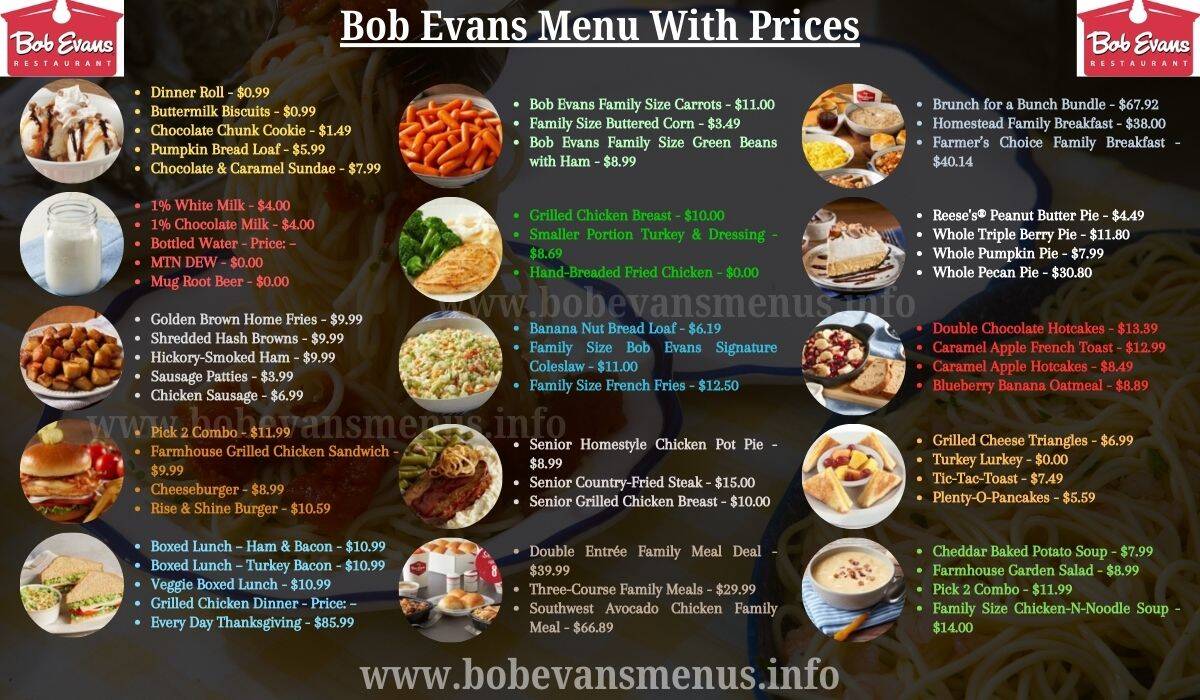 Bob Evans Menu With Prices [ Updated December 2024]