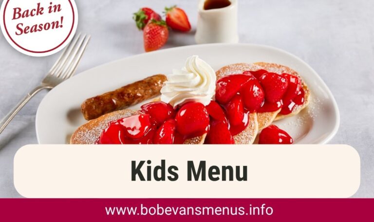 Bob Evans Bakery & Desserts Menu With Price